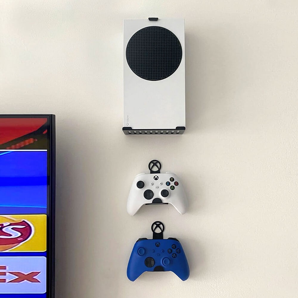 Soporte Pared Xbox Series S + 2 Sop. Control – Accesorios en acero para ...